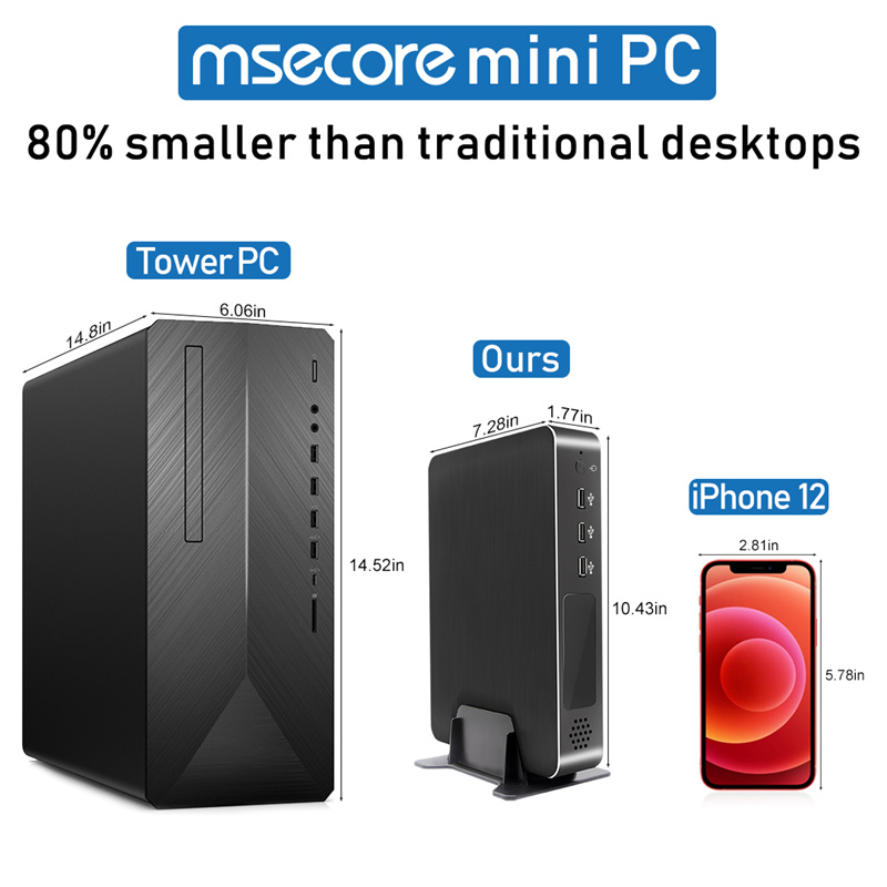MSECORE Mini PC, Video Editing Desktop Computer with Professional ...