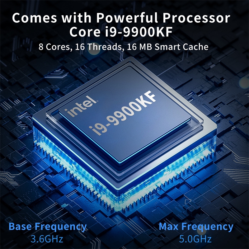 MV200 Mini Computer Core i9-9900KF with RTX3050 8G-Mini PCs Desktop ...